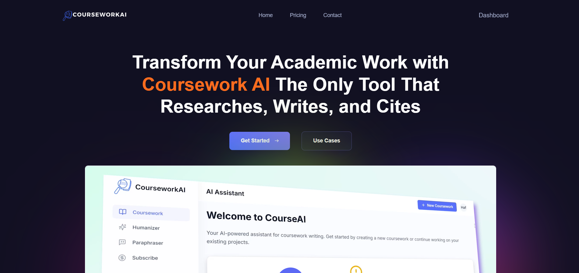 Coursework AI | Research-Powered Academic Writing Tool